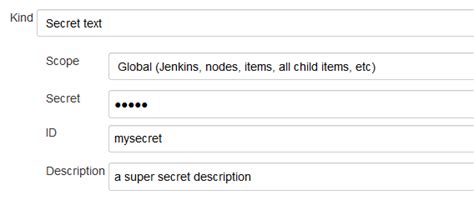 Secret Text Git Credentials Not Showing Up In Jenkins Project Source Code Management Section