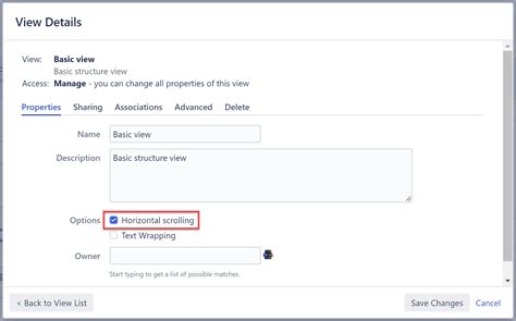 Horizontal Scrolling