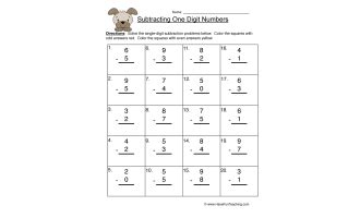 Adding Single Digit Numbers Worksheet By Teach Simple