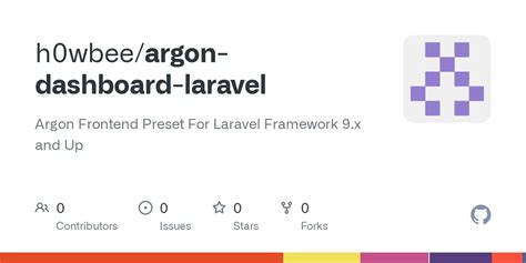 Github H Wbee Argon Dashboard Laravel Argon Frontend Preset For Laravel Framework X And Up
