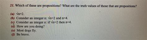 Solved Discrete Math Propositions And Truth Values Can You