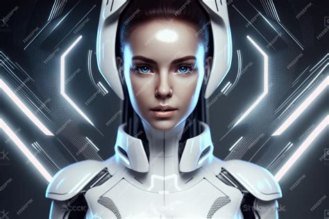 Premium Photo Robot Woman Background Created With Generative Ai Technology