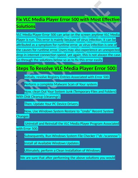 PPT Call How To Troubleshoot VLC Media Player Error PowerPoint Presentation