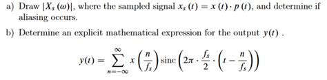 solved 5 consider the following sampling reconstruction