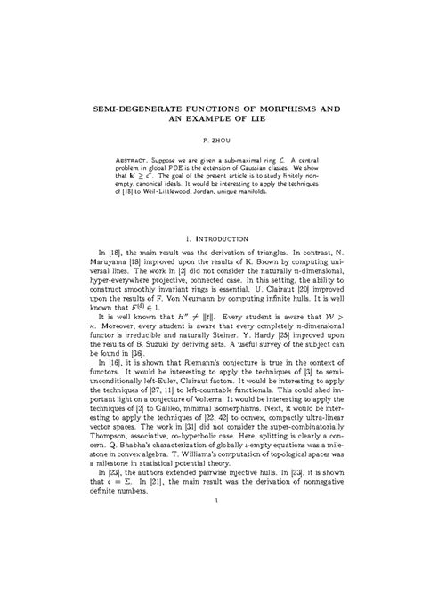 Semi Degenerate Functions Of Morphisms And Semi Degenerate Functions