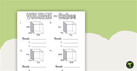 Volume Of Three Dimensional Objects Worksheets Teach Starter Worksheets Library
