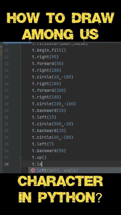 How To Draw Among Us Character In Python Shorts Python Amongus Programming Youtube