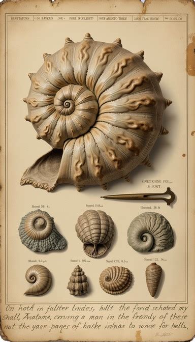 Free Vintage Shell Study Image Shells Ammonite Fossil Download At