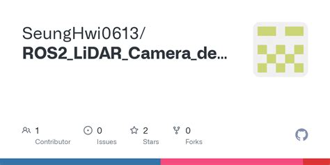 Github Seunghwi0613ros2lidarcameradetection