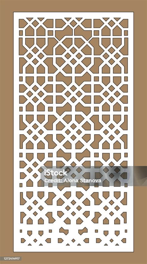 그늘 화면 개인 정보 보호 울타리 템플릿 레이저 컷 벡터 패널 화면 울타리 칸막이 Cnc 장식 패턴 잘리 디자인 인테리어 요소 이슬람 아랍어 레이저 절단 Cnc 장치에 대한