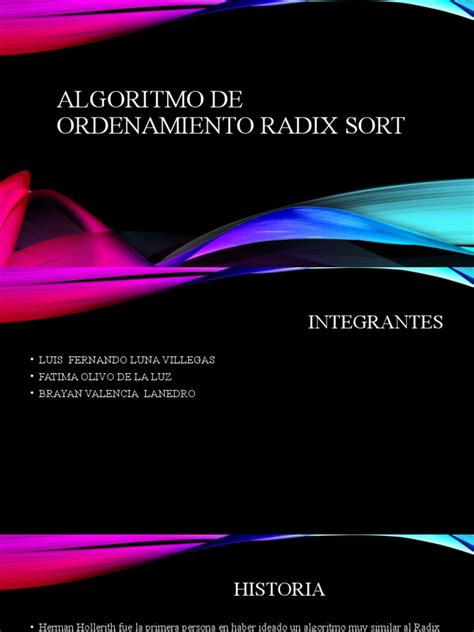 algoritmo de ordenamiento radix sort pdf