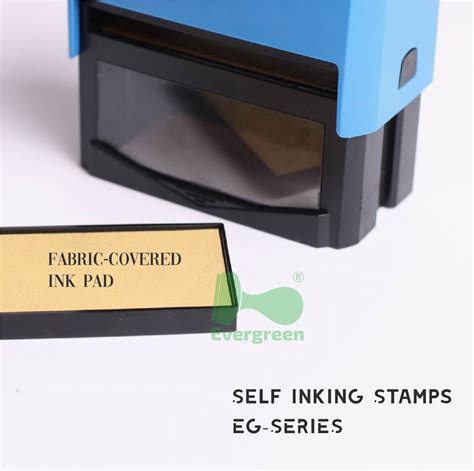 Self Inking Stamps With Fabric Covered Ink Pad For 4lines Text China Self Inking Stamp And