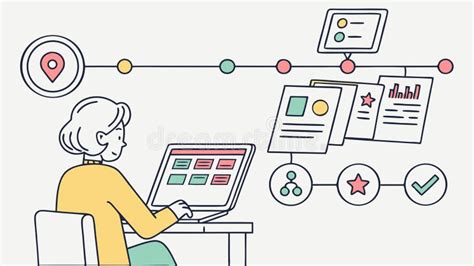 Woman Analyzing Data Flow Network Connectivity Vector Design Generative Ai Stock Vector