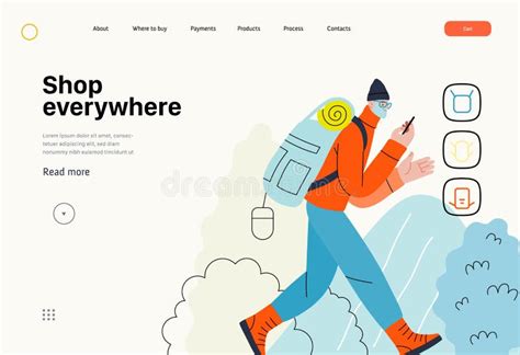Online Shopping And Electronic Commerce Vector Illustration Series