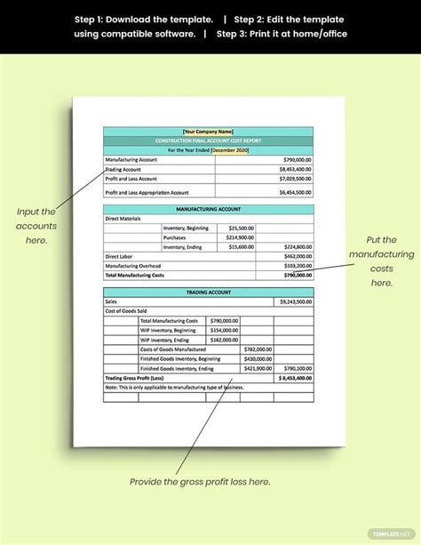 Final Account Template Printable Word Searches