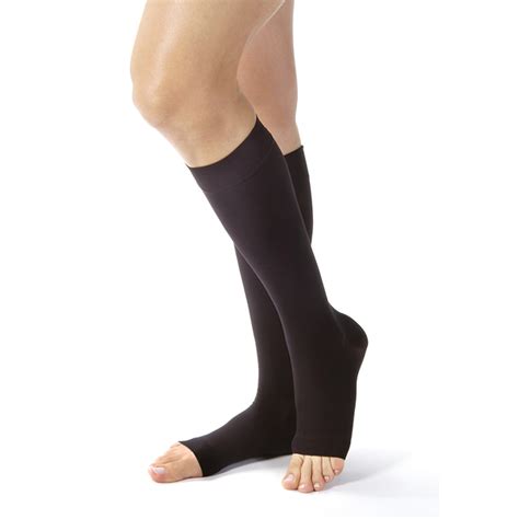 Jobst Opaque Ral Class 1 Compression Stockings Open Toe Black