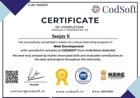Sanjay K On Linkedin Internship Codsoft Webdevelopment