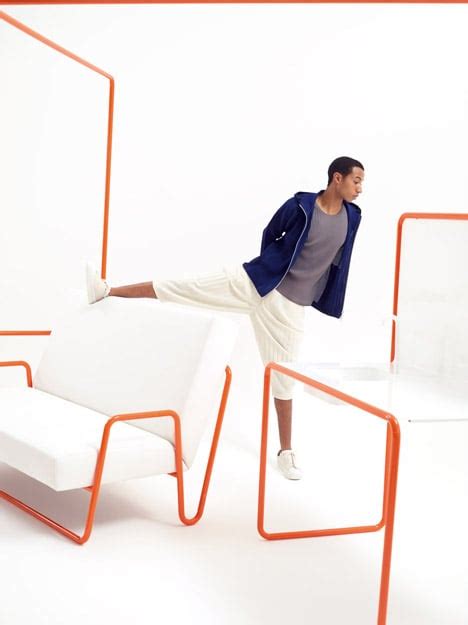 Tubular Installation Forms Backdrop For Issey Miyake Menswear