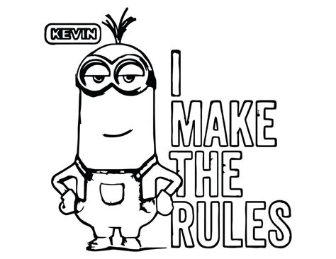 Minion Kevin Coloring Pages At Free Printable