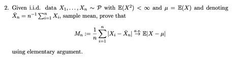 solved 2 given i i d data x1 … xn∼p with e x2