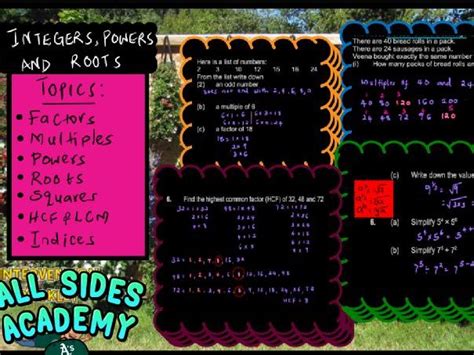Integerspowers And Roots Intervention Booklet Solutions Teaching