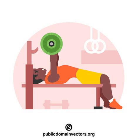 Bench Press Public Domain Vectors