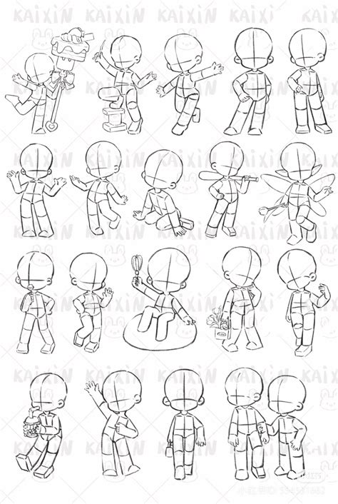 Discover Chibi Poses Ideas Drawing Base Chibi Drawings Anime Poses Reference And More