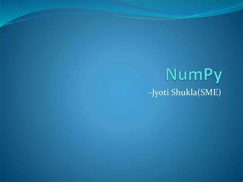Numpy Pptx