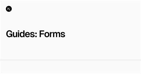 guides forms next js