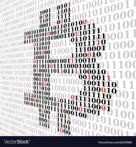 abstract sign bitcoin binary code technology vector image