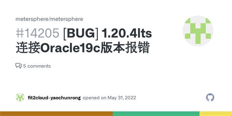 Bug 1204lts连接oracle19c版本报错 · Issue 14205 · Meterspheremetersphere