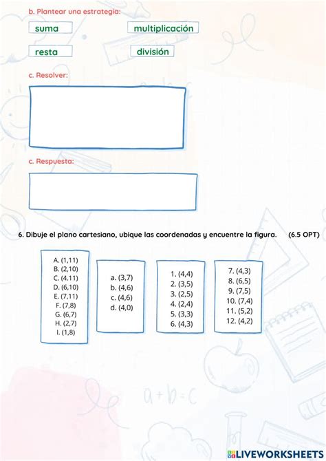 Evaluación Online Exercise For Sexto Live Worksheets