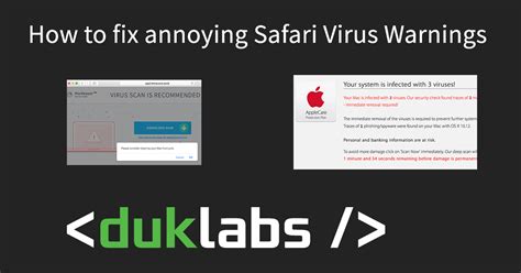 Fixing Safari Virus Warnings Ducks Tech Blog