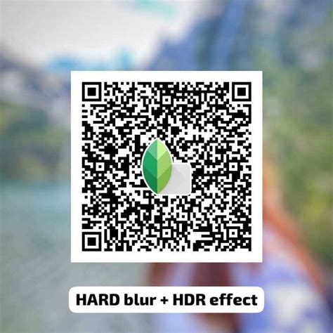 Snapseed Qr Codes Blur Background For Photo Editing