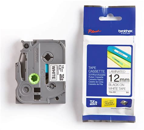 Brother P Touch Tape Black On White Mm X M Tze My Sewing Room