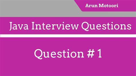 Java Interview Questions 1 Is String A Data Type Youtube