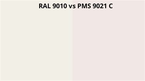 RAL 9010 vs PMS 9021 C | RAL Colour chart UK
