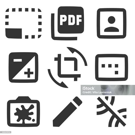 9 아이콘 세트 이미지 설정된 벡터 아이콘입니다 품질 아이콘을 설정합니다 선형 기호가 설정되었습니다 검사 보기에 대한 스톡 벡터 아트 및 기타 이미지 Istock