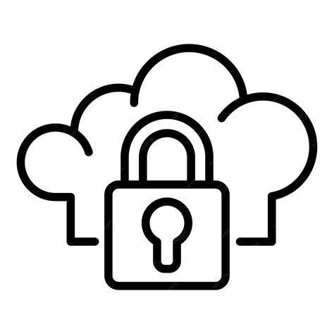 Premium Vector Cloud Data Firewall Icon Outline Cloud Data Firewall Vector Icon For Web Design