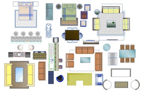Furniture Units 2d View Elevation Layout In Dwg Format