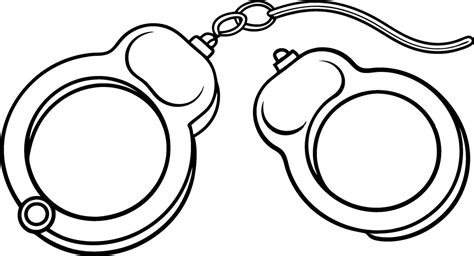 Handcuffs Coloring Pages 48941627 Vector Art At Vecteezy