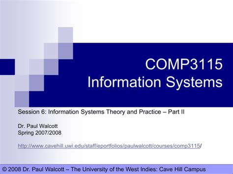 Information Systems Theory And Practice