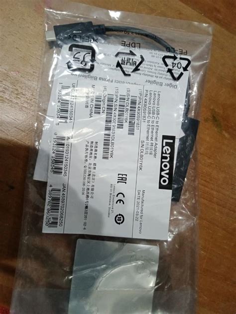 Thinkpad Options USB C To Ethernet Adapter Computers Tech Parts Accessories Cables