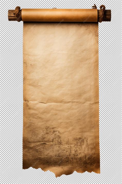 투명 한 배경 에 고립 된 ⁇ 은 스크롤 종이 프리미엄 Psd 파일