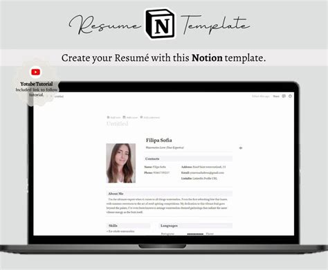 Notion Resumé Template Notion Template, Notion Dashboard, Resume Template, ATS Optimization, Ats ...