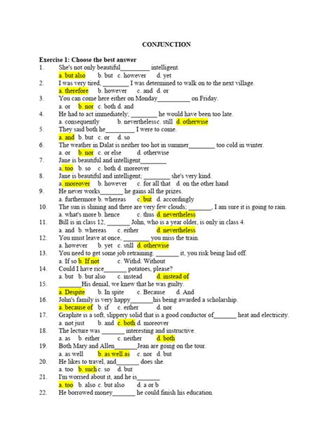 Conjunction Pdf