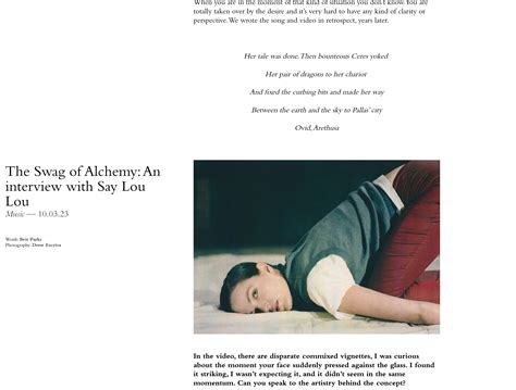 The Swag Alchemy Of Say Lou Lou Teeth Magazine Interview By Brit Parks
