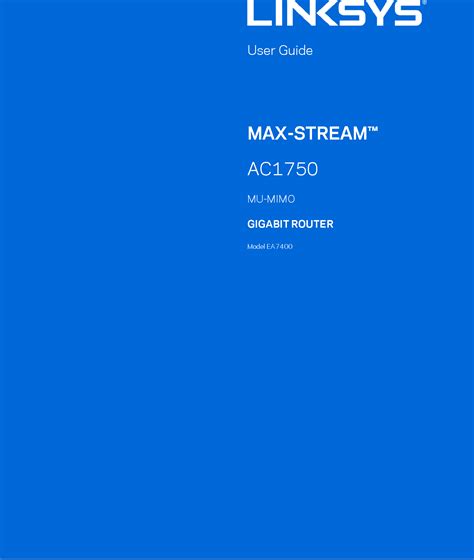 Linksys Ea7500v2 Max Stream Ac1750 Mu Mimo Gigabit Routermax Stream Ac1900 Mu Mimo Gigabit