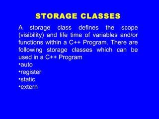 Storage classes | PPT