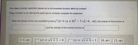 solved how does a domain restriction placed on a